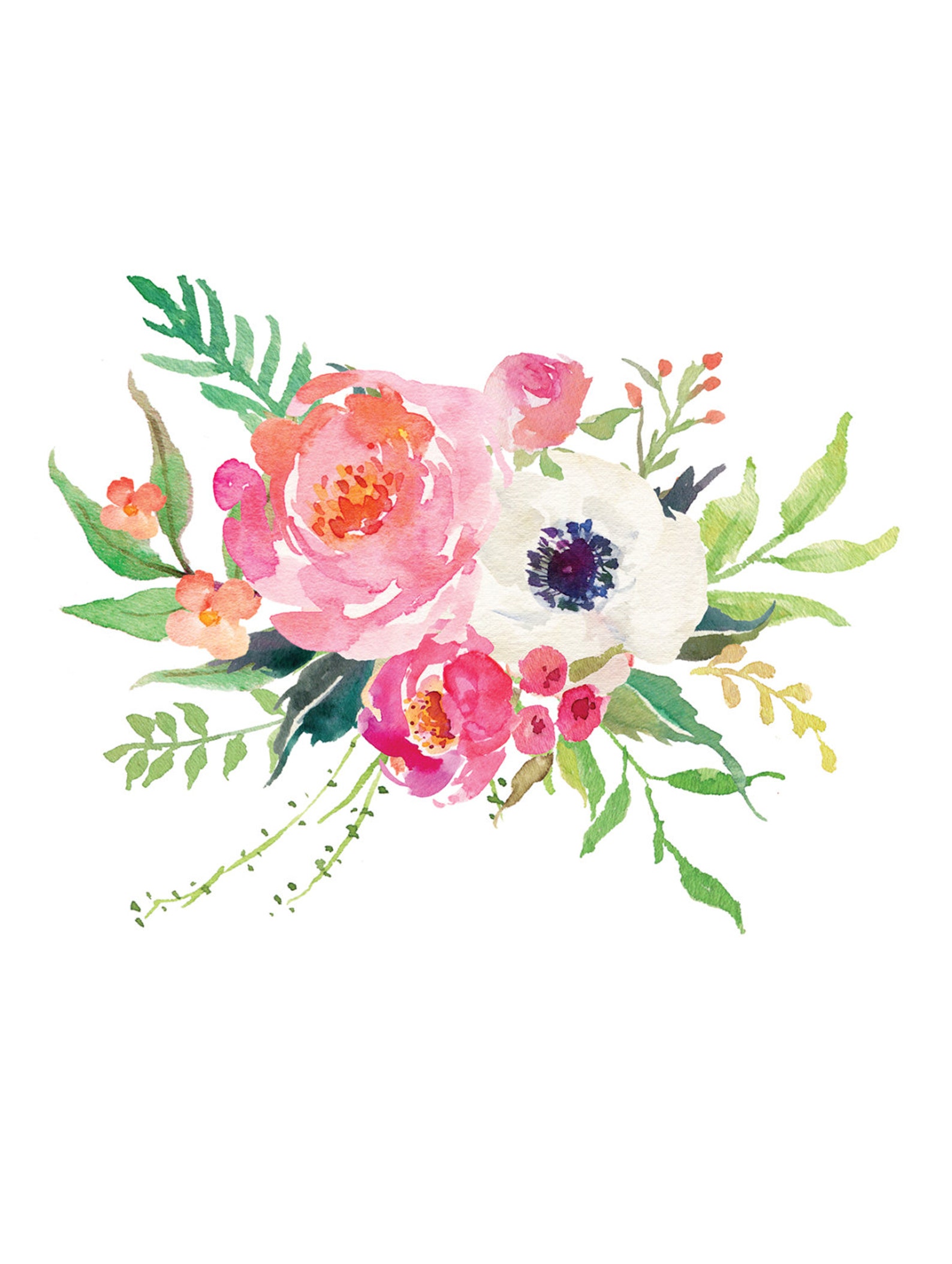 Floral Nursery Prints Set of 3 Prints boho Floral Prints | Etsy