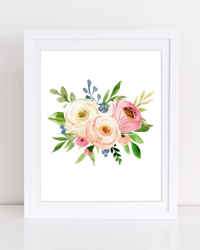Set of 3 Floral Prints Floral Nursery Prints Boho Floral - Etsy