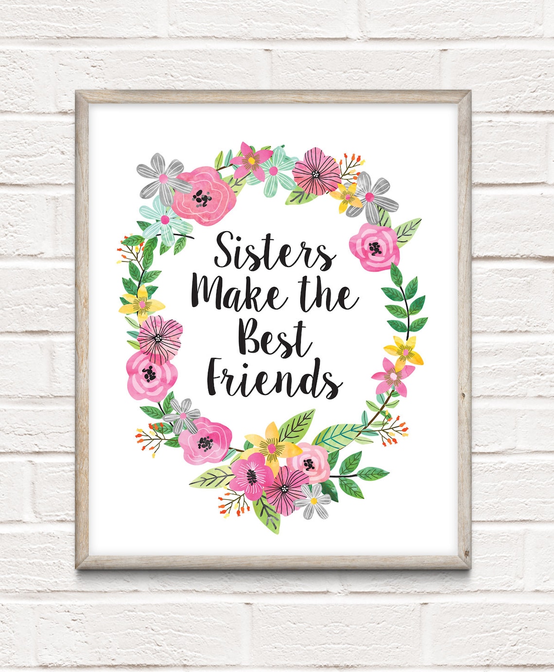 Sisters Wall Art Sisters Print Twin Wall Art Sisters Make | Etsy