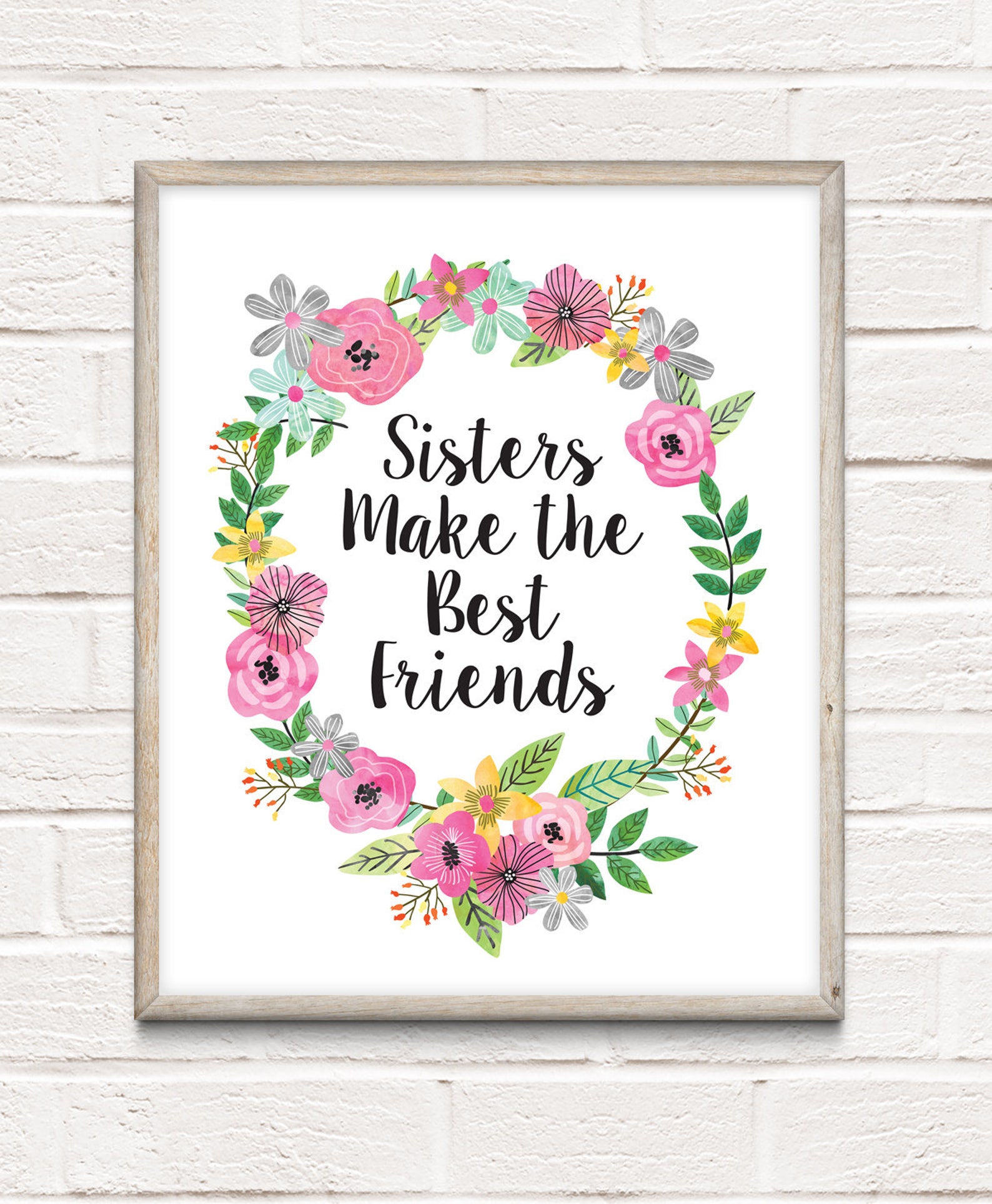 Sisters Wall Art Sisters Print Twin Wall Art Sisters Make | Etsy