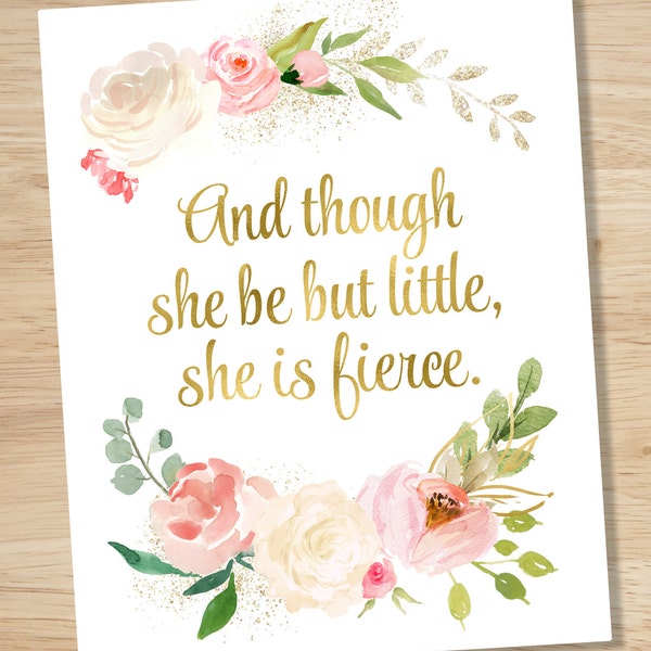 And Though She Be but Little - Etsy