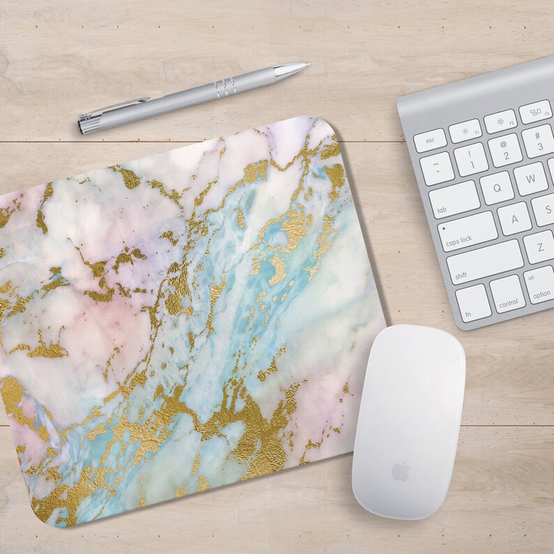 Marble Mouse Pad, Chic Office Decor, Pink Marble, Mouse Pad for Her ...