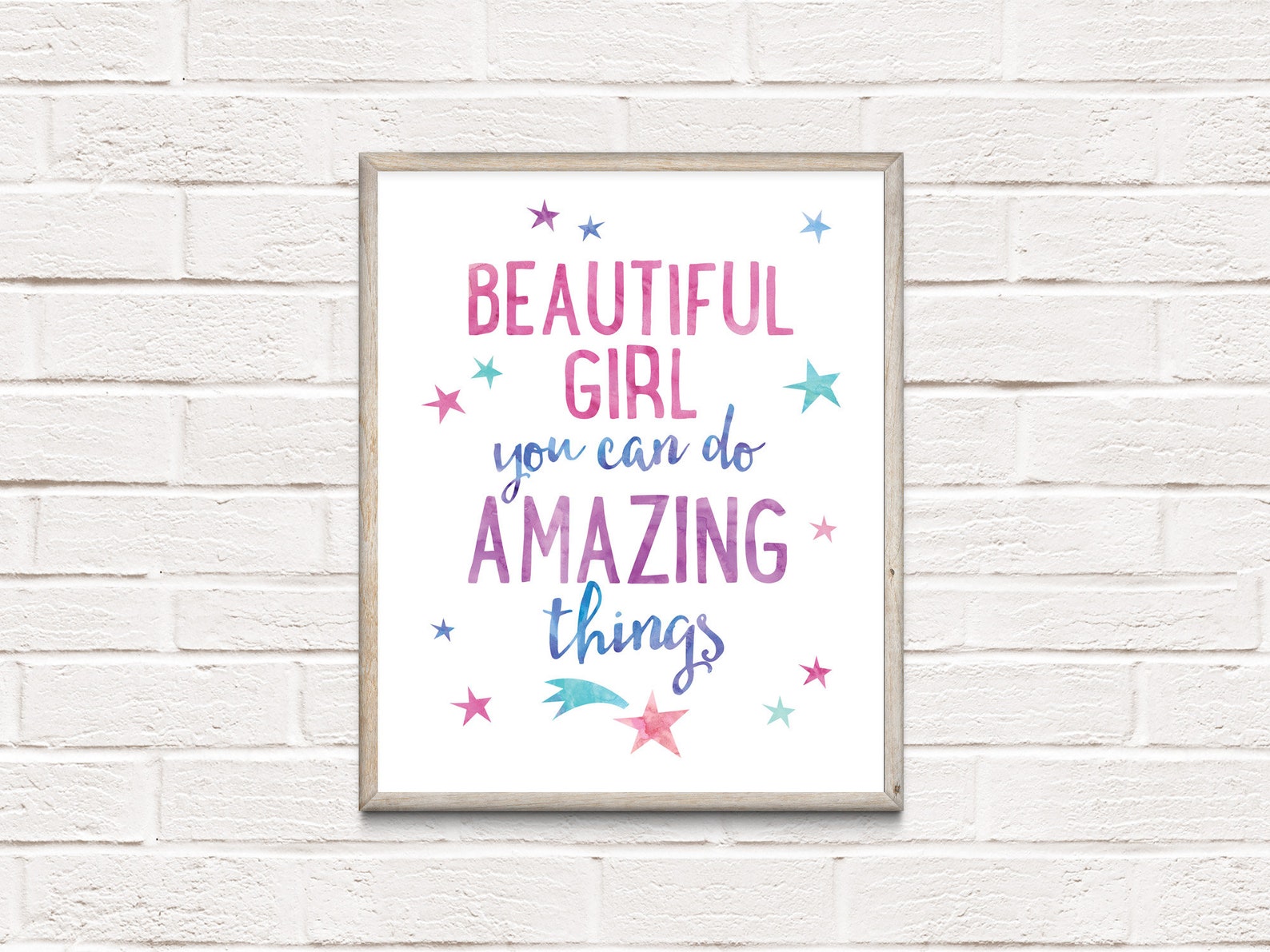 Girls Wall Art, Inspirational Quote Print, Girls Room Art, Girls ...