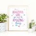 Girls Wall Art, Inspirational Quote Print, Girls Room Art, Girls ...