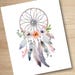 Dreamcatcher Wall Art, Boho Printable, Boho Nursery Wall Art, Teen Girl ...