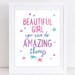 Girls Wall Art, Inspirational Quote Print, Girls Room Art, Girls ...