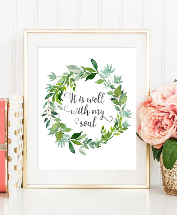 Farmhouse Decor It is Well With My Soul Christian Wall Art - Etsy