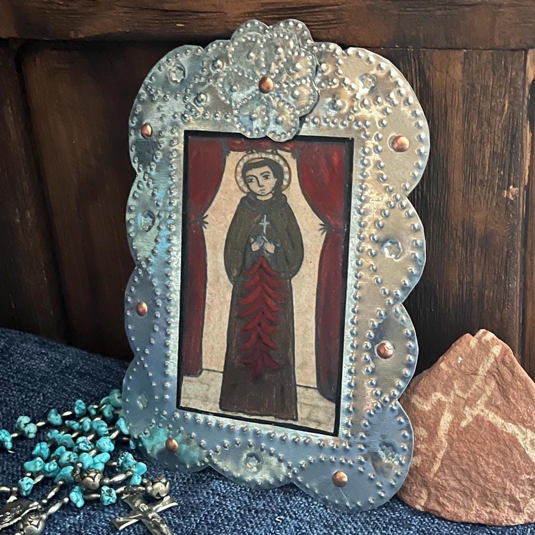 San Pasqual, New Mexico Punched Tin, Patron Saint of Cooks, Kitchen ...