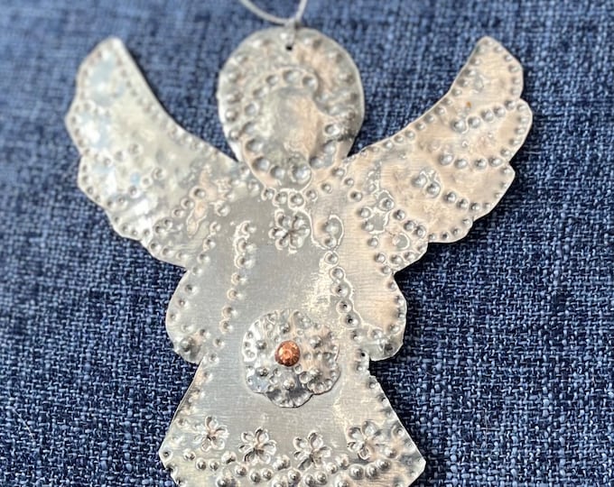 Guardian Angel, Southwest Style, Metal Angel Art, Hand Punched Tin ...