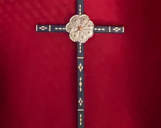 Straw Appliqué Cross - Crucifix - by New Mexico Artist: Marian Ortega Y ...