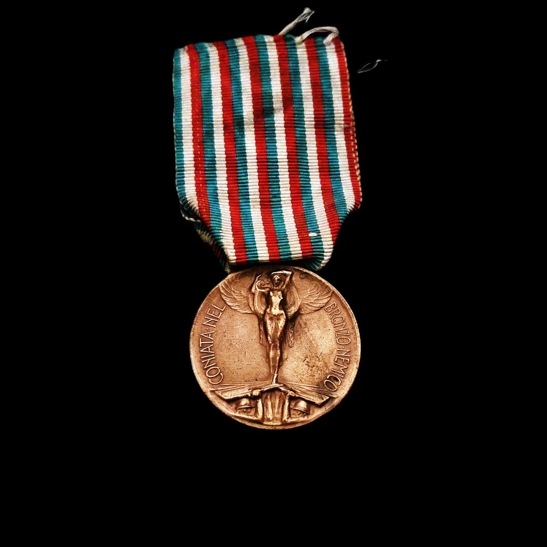 Kingdom of Italy Military Medal WWI Bronze Enemy - Kingdom of Italy ...