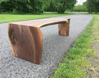 Live Edge Bench - Etsy