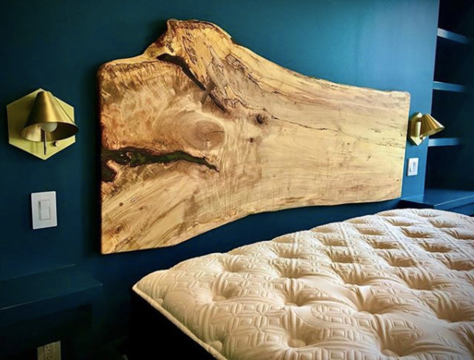 Maple Live Edge Headboard - Etsy