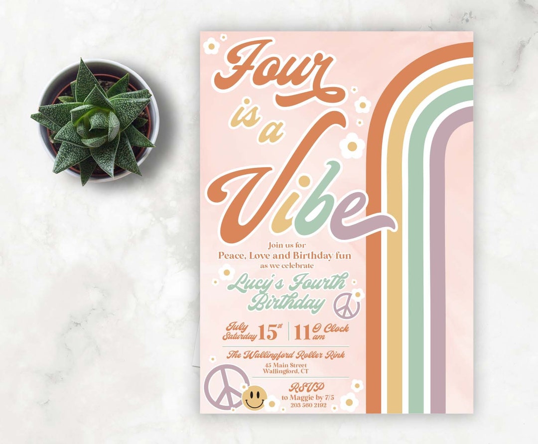 Retro Birthday, Retro Birthday Party, Retro Birthday Party Invitation ...