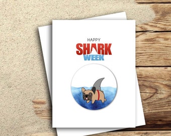 Happy Shark Week Card - Etsy