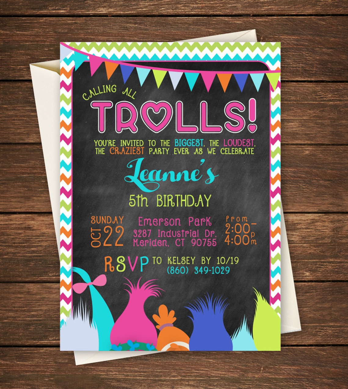 Trolls Birthday, Trolls Birthday Party, Trolls Invitation, Trolls ...