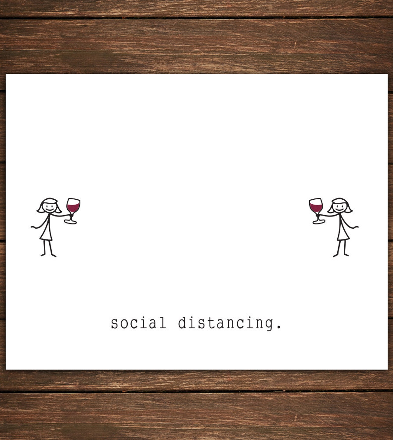 Quarantine Greeting Card Social Distancing Card Social - Etsy