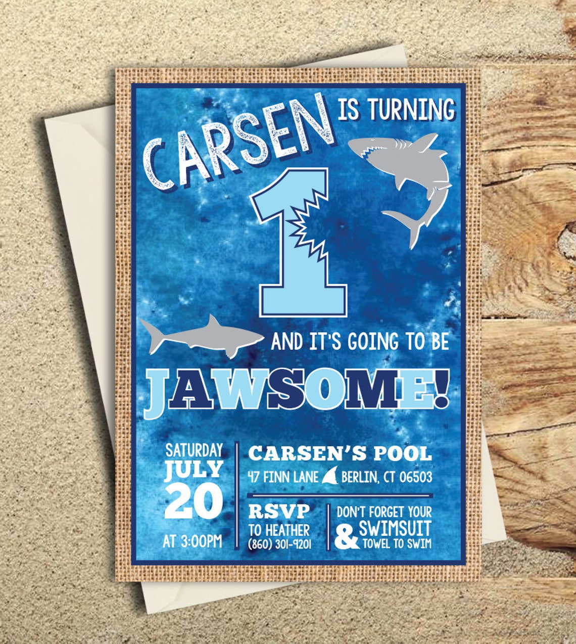 Jaws Birthday Invitation Jawsome Birthday Invitation - Etsy