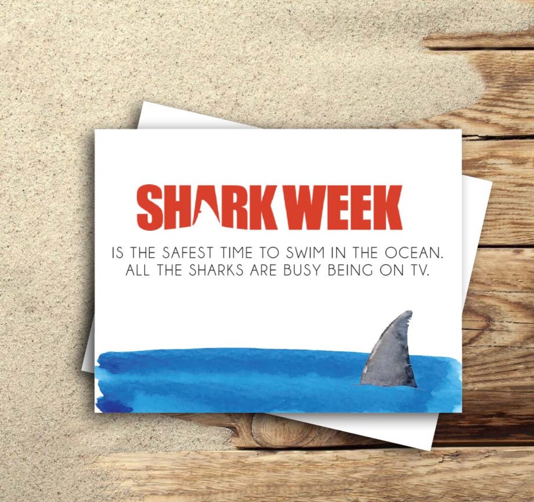 Shark Week Greeting Card | Shark Week Card | Shark Week | Shark Card ...
