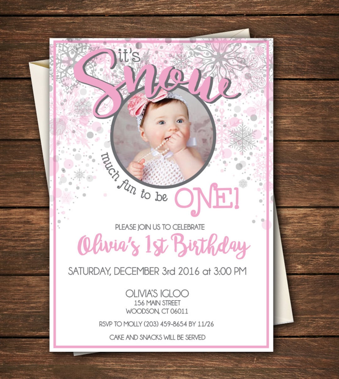 It's Snow Much Fun Invitation, It's Snow Much Fun to Be One Invitation ...