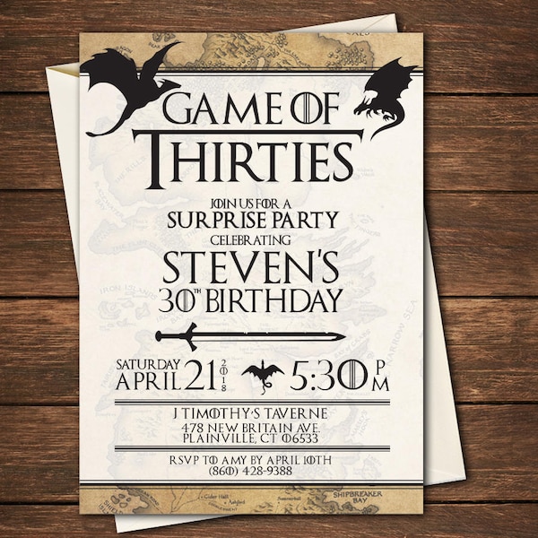 Game of Throne Invitation - Etsy
