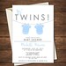 Twin Baby Shower Invitation, Twin Invitation,twin Baby Shower,baby ...