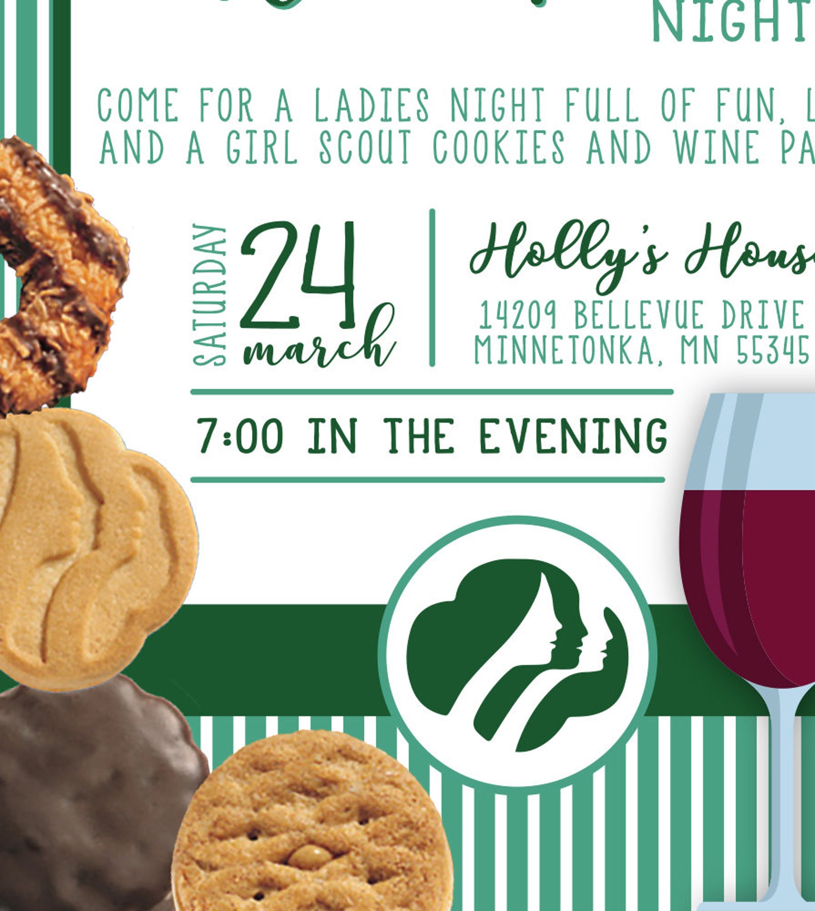 Girl Scout Cookie Invitation Girl Scout Cookie Party | Etsy