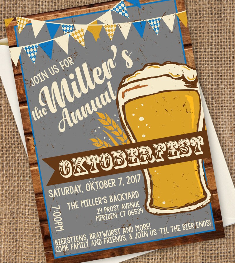 Oktoberfest Invitation Octoberfest Invitation Oktoberfest | Etsy
