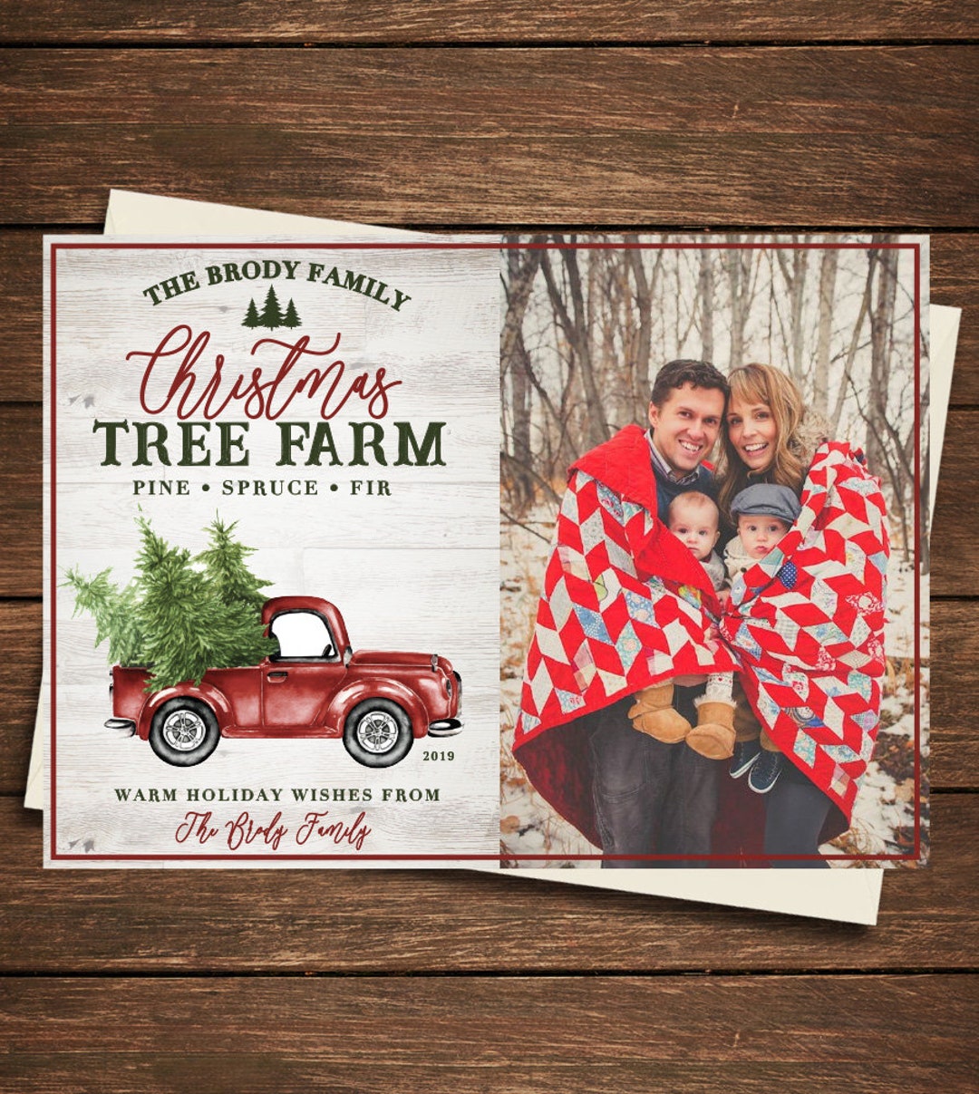 Christmas Card, Christmas Tree Farm, Tree Farm Christmas Card, Family ...