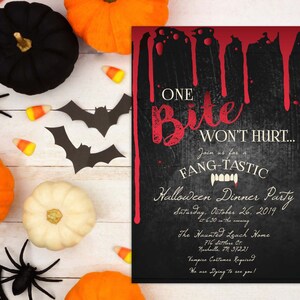 Halloween Party, Halloween Party Invitation, Vampire Invitation ...