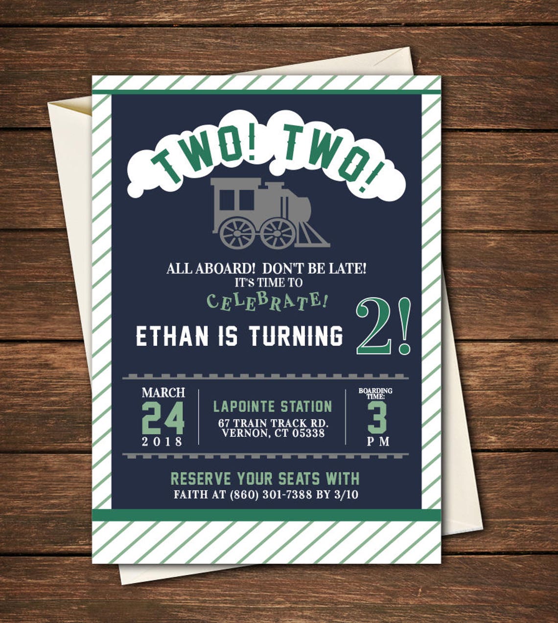 Train Birthday Invitation Train Birthday Train Invitation | Etsy