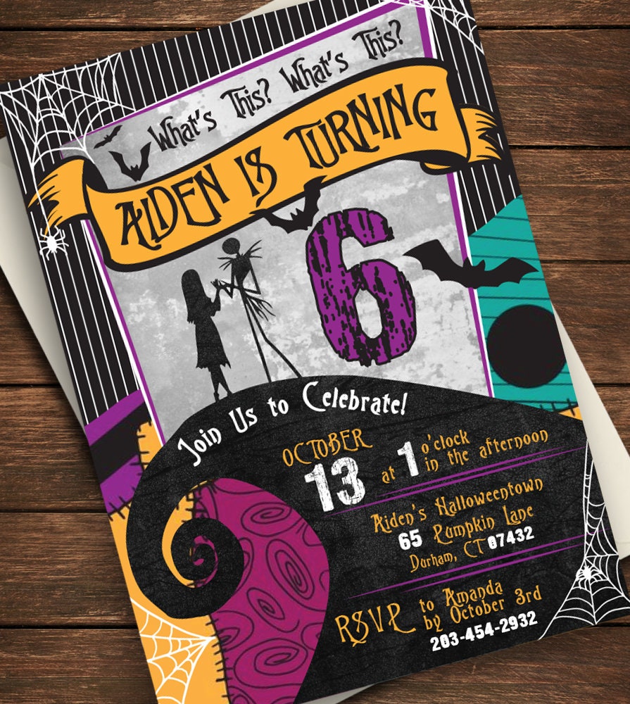 Nightmare Birthday Invitation, Nightmare Birthday|halloween Birthday ...
