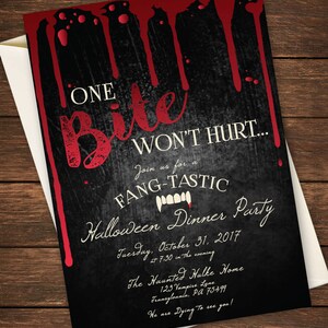 Halloween Party, Halloween Party Invitation, Vampire Invitation ...