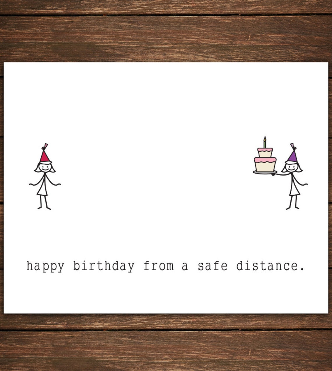 Quarantine Birthday Card Social Distancing Card Social | Etsy