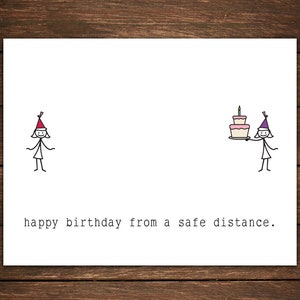 Quarantine Birthday Card | Social Distancing Card | Social Distancing ...
