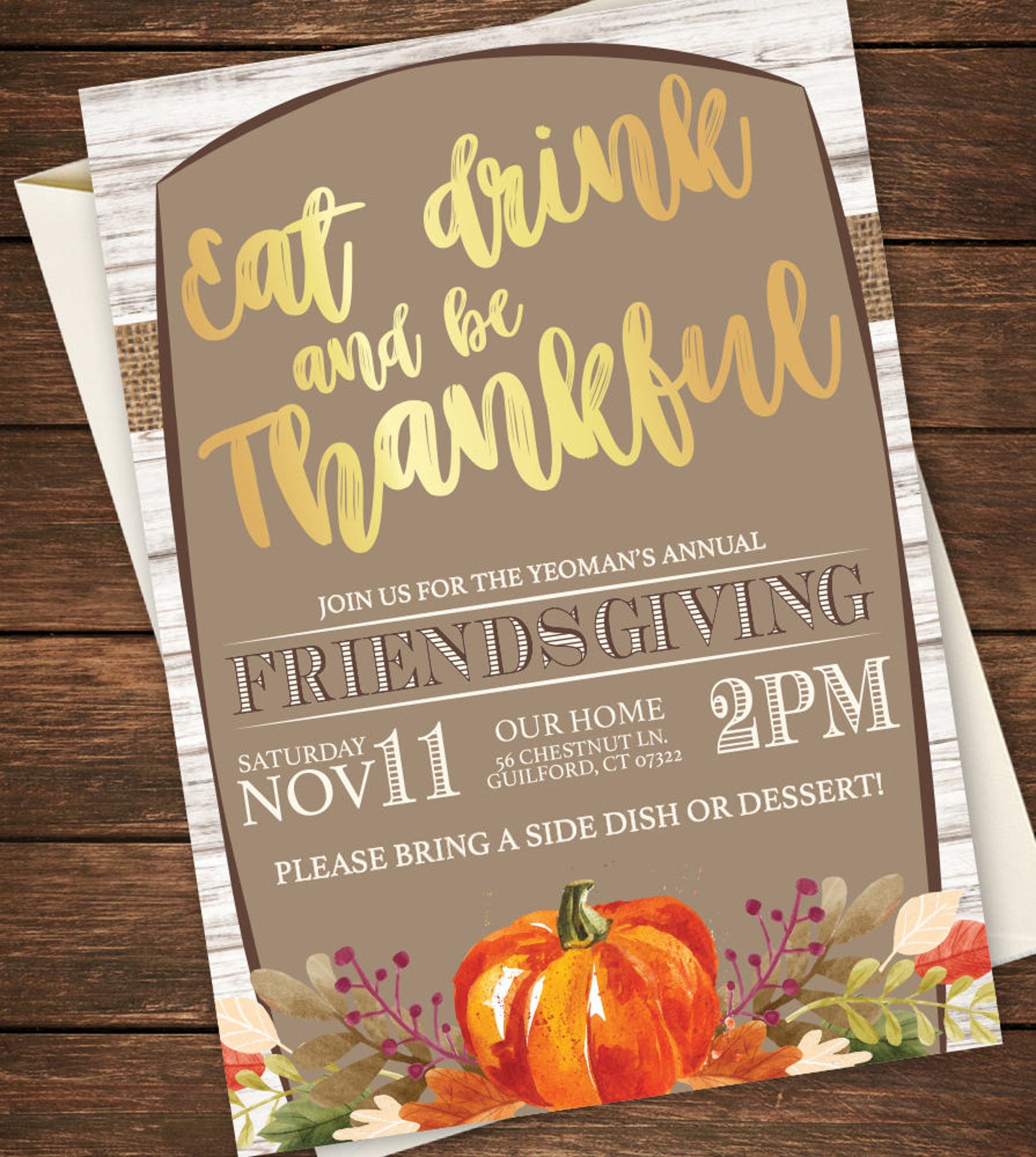 Friendsgiving Invitation, Friends Giving Invitation, Friendsgiving ...