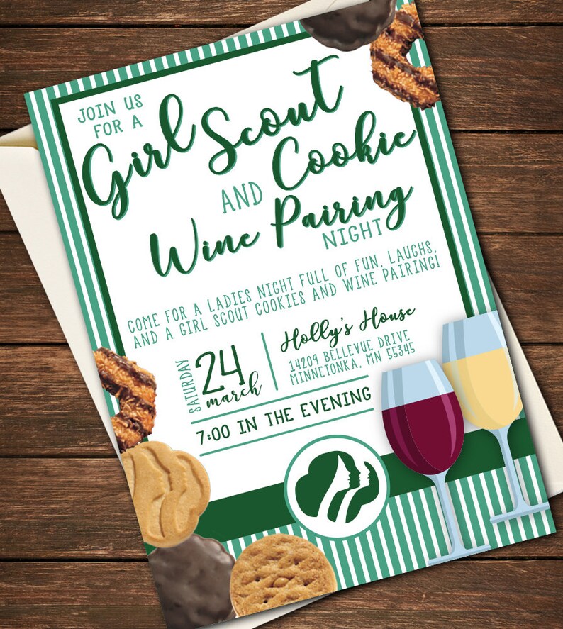 Girl Scout Cookie Invitation Girl Scout Cookie Party - Etsy Norway