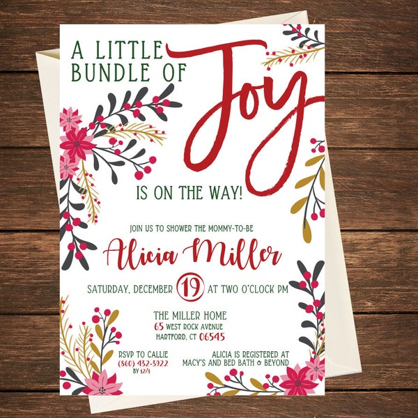 A Little Bundle of Joy Baby Shower Invitation - Etsy