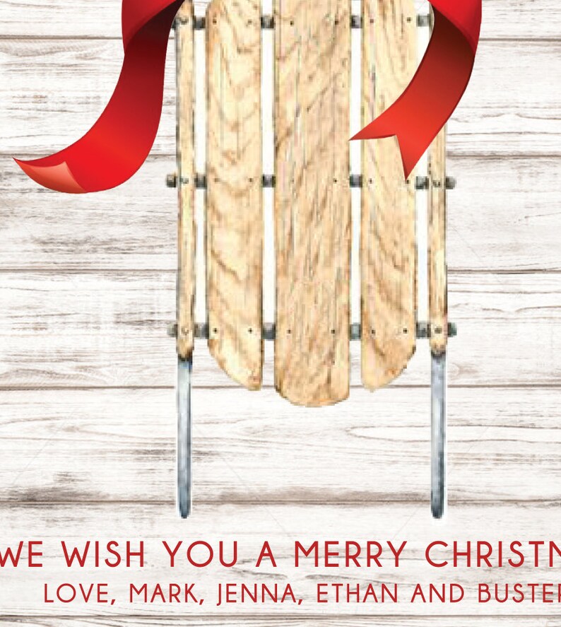 Christmas Card, Vintage Sled Company, Vintage Sled Christmas Card ...