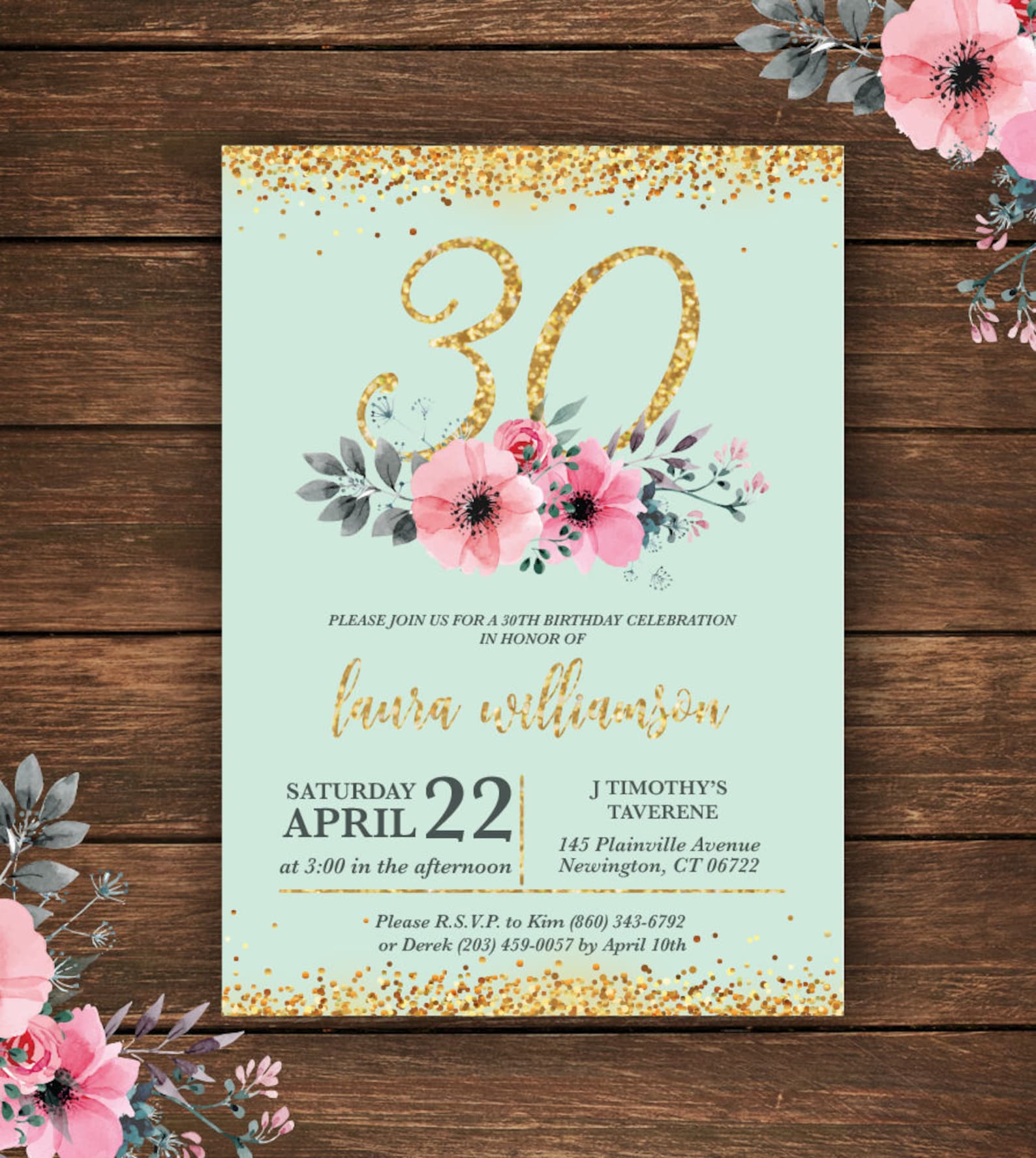 30th Birthday Invitation 30th Birthday Party 30th Birthday - Etsy