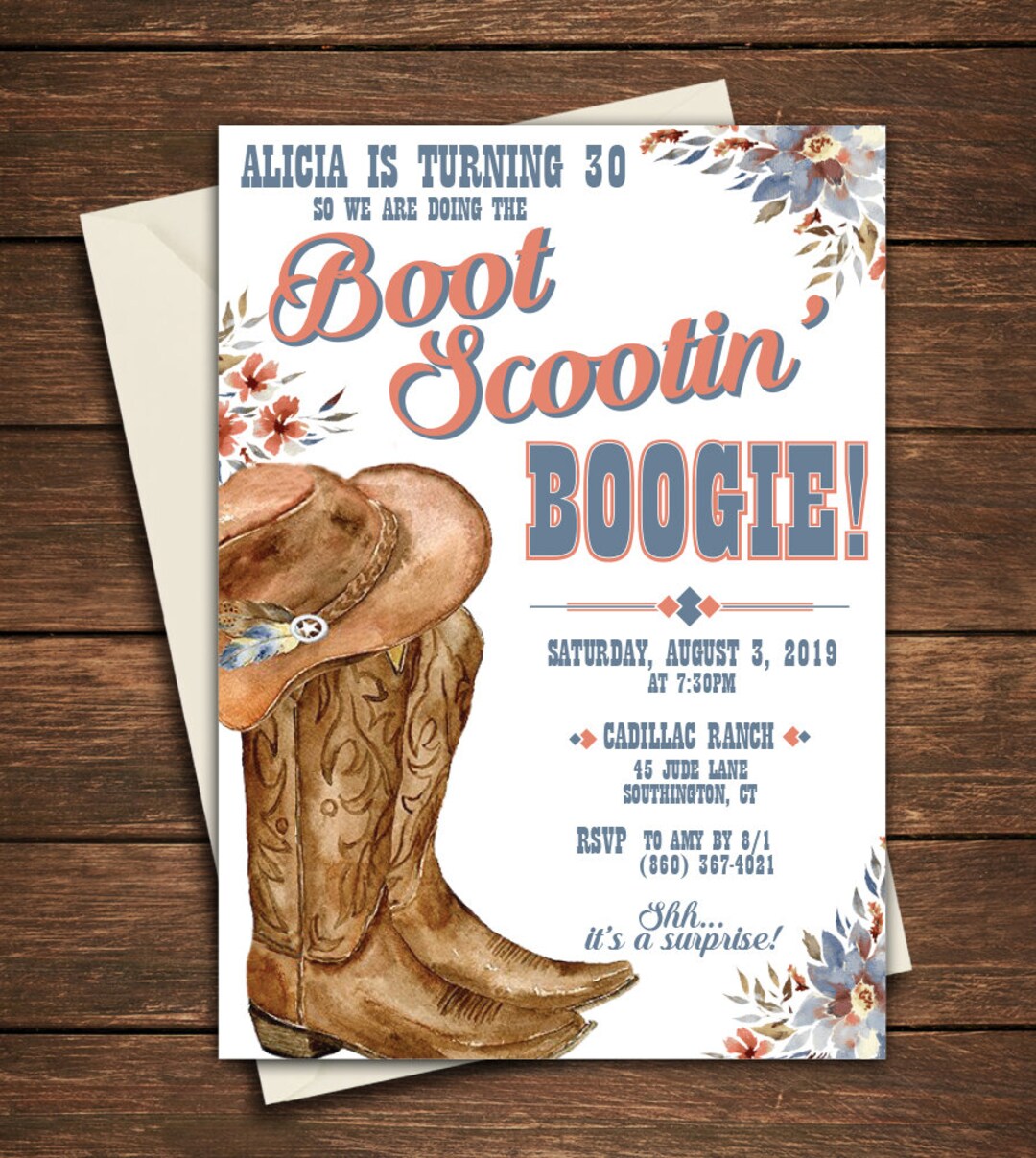 Boot Scootin Birthday Invitation Cowgirl Birthday Cowgirl - Etsy