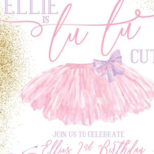 Tutu Birthday Tutu Birthday Party Tutu Invitation Tutu | Etsy