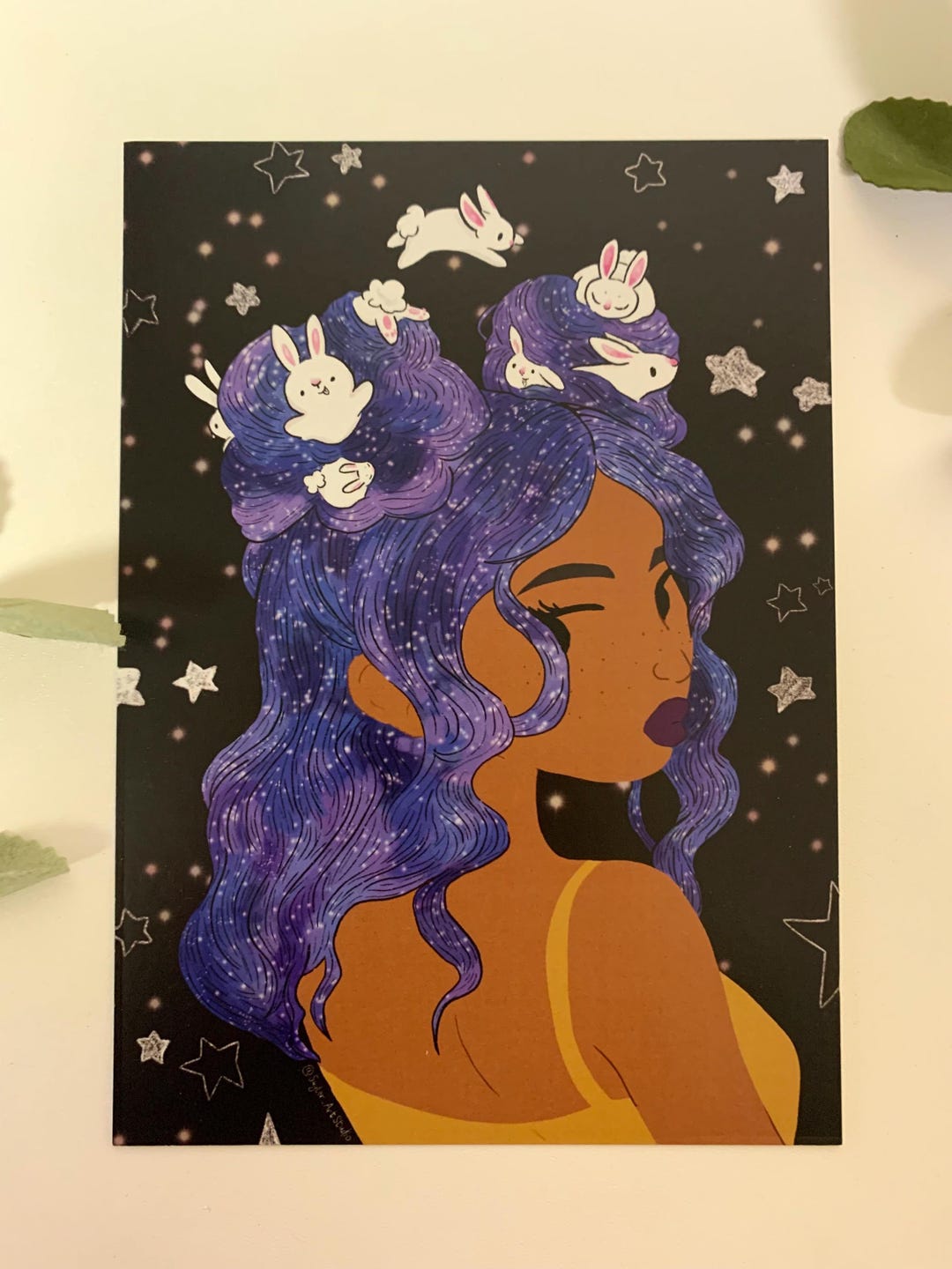 Space Buns 5 X 7 Print Rabbit Galaxy - Etsy