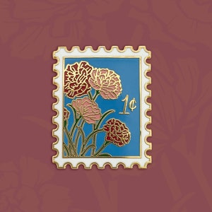 Carnation (january) Birth Month Enamel Pin // Birth Month / Enamel Pin ...