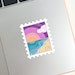 Sunset Shore Postage Stamp Sticker // Beach Sticker / Beach Stamp ...