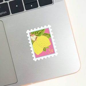 Cheery Lemons Stamp Sticker // Lemons Sticker / Lemon Stamp / Fruit ...