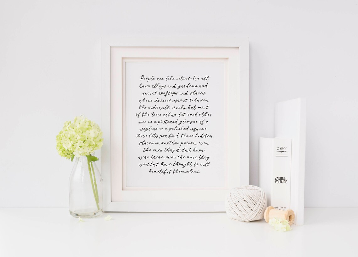 SINGLE Custom Calligraphy Vow //hand Lettered Poem / Hand | Etsy
