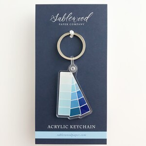 Shades of Blue Acrylic Keychain // Acrylic Keychain / Designer Keychain ...