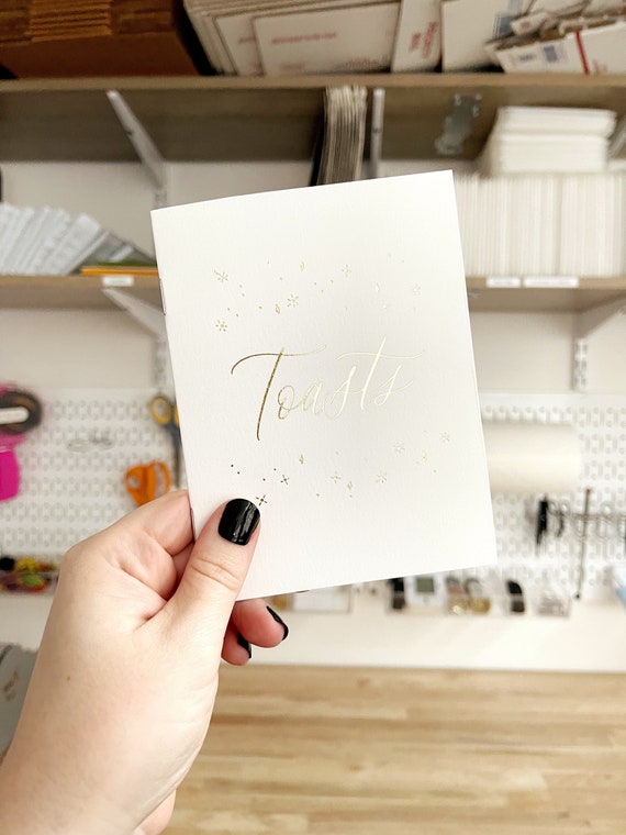 Wedding Toasts Books Set of 2 //calligraphy Toasts Book / | Etsy