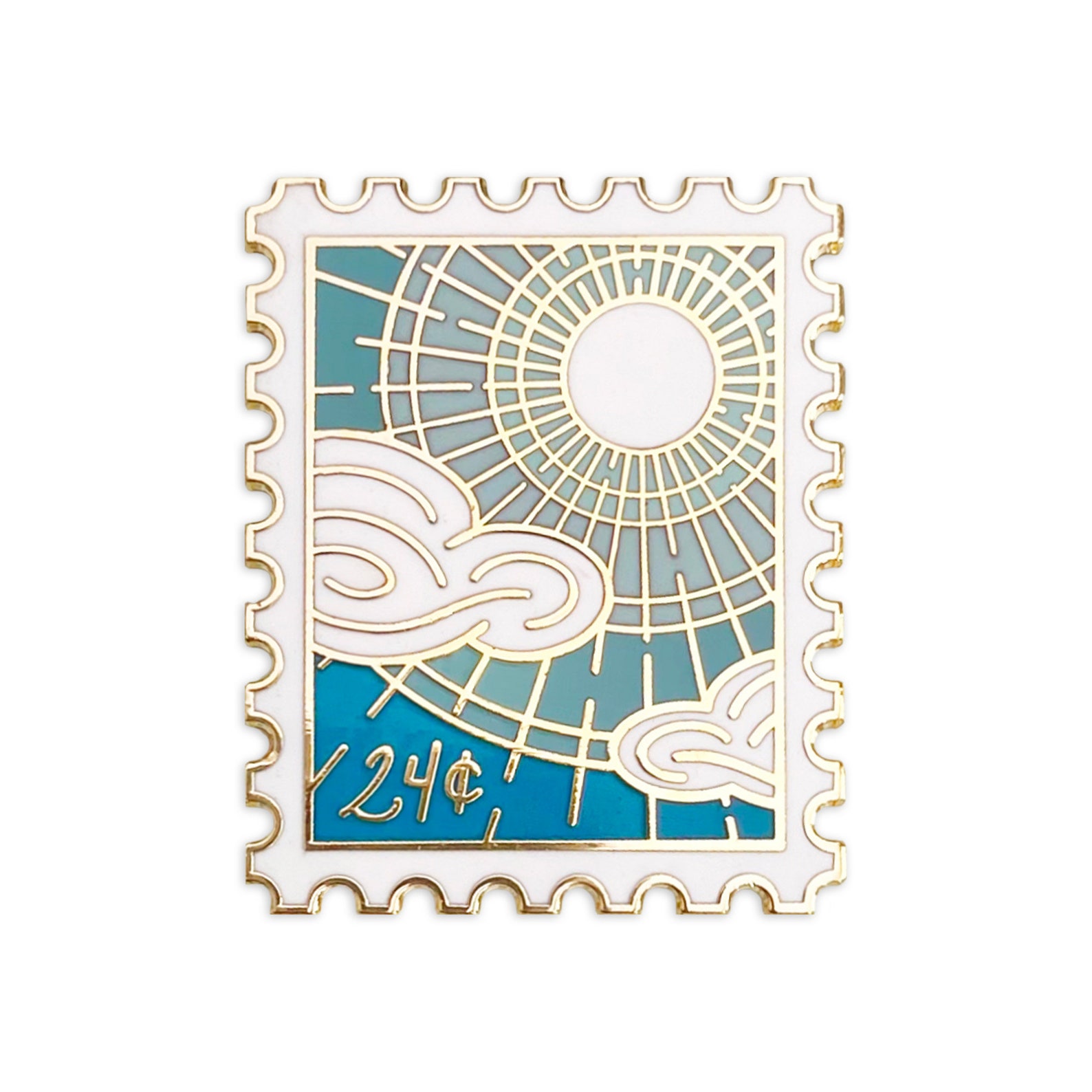 Perfect Day Stamp Enamel Pin / Lapel Pin / Sun Enamel Pin / Unique ...